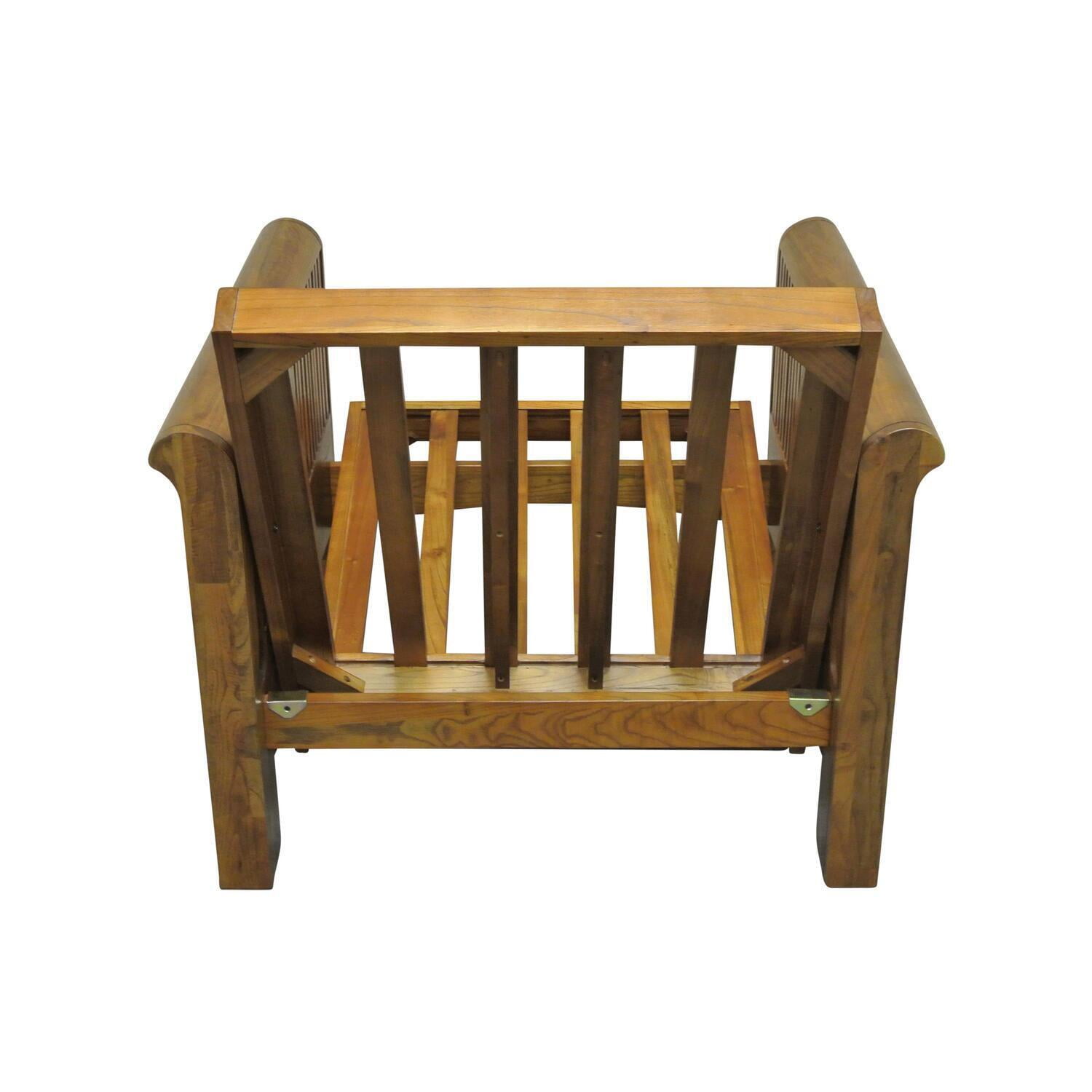 Modern Futon Frame Cherry Oak Finish - 28 Inch Chair Futon - Easy ...