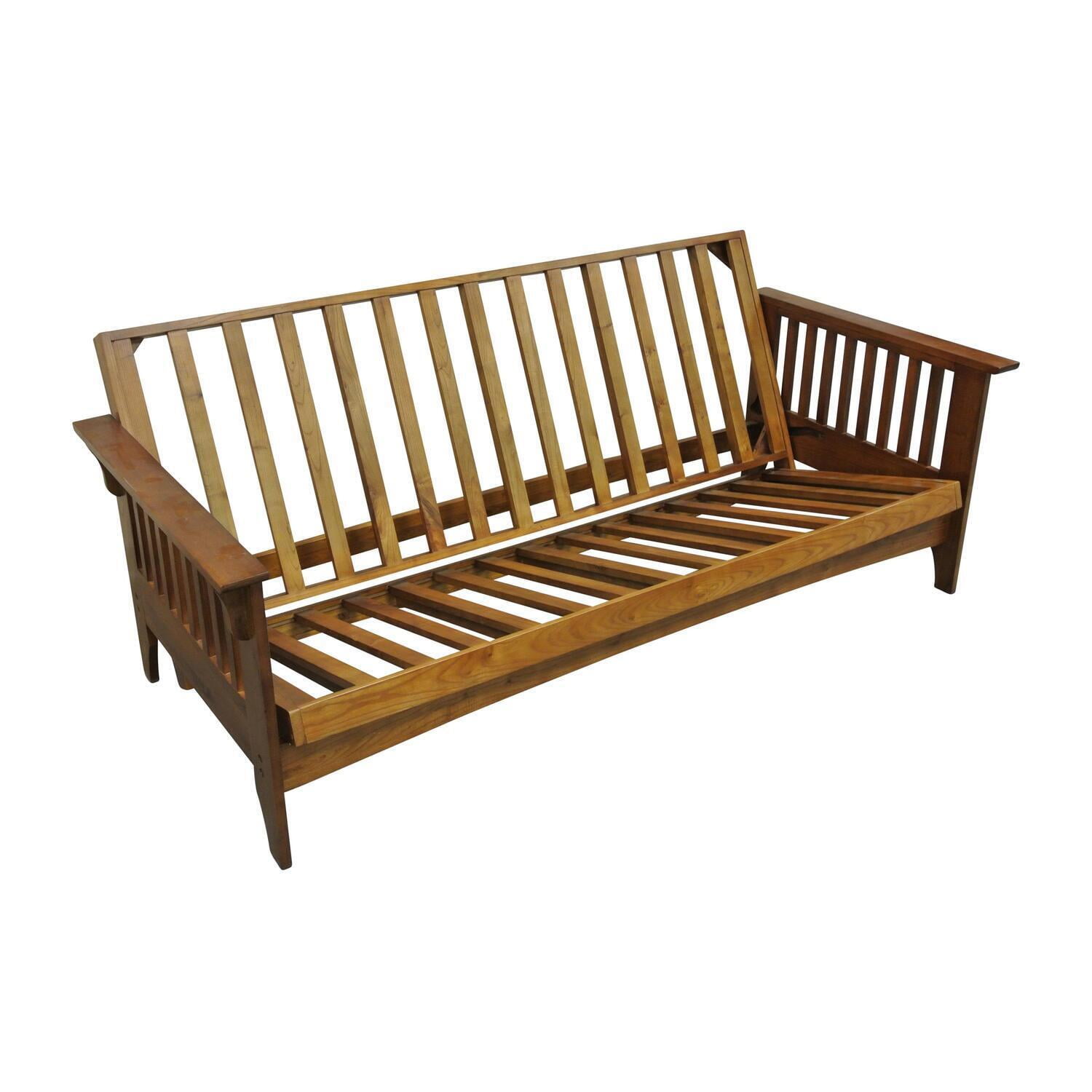 Homestock French Fabulous Cherry Oak Full Futon Frame - Walmart.com