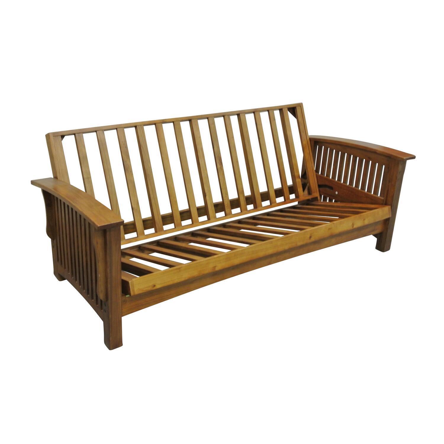 Homestock Global Glam Cherry Oak Full Futon Frame - Walmart.com