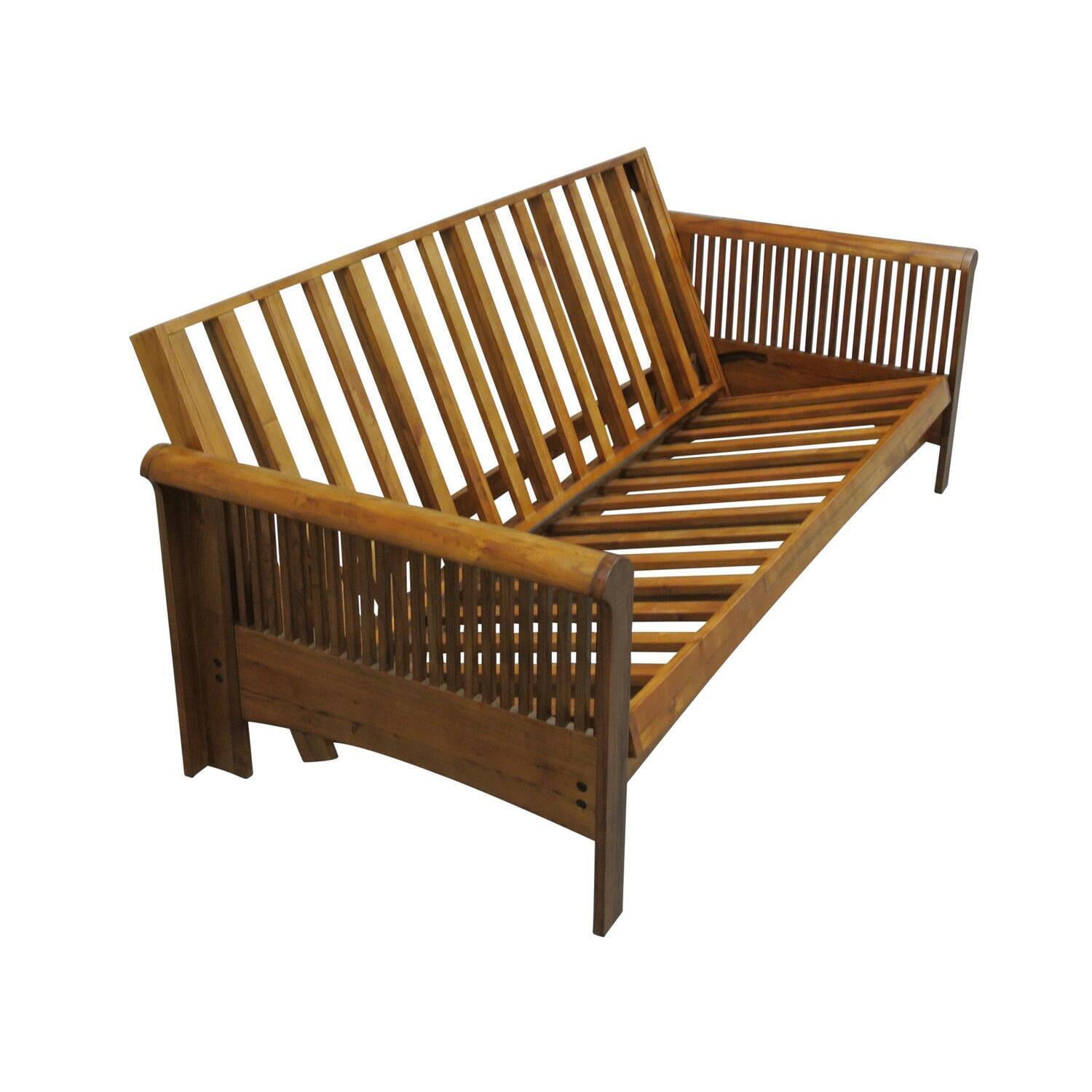 Homestock Urban Ecocomfort Cherry Oak Queen Futon Frame - Walmart.com