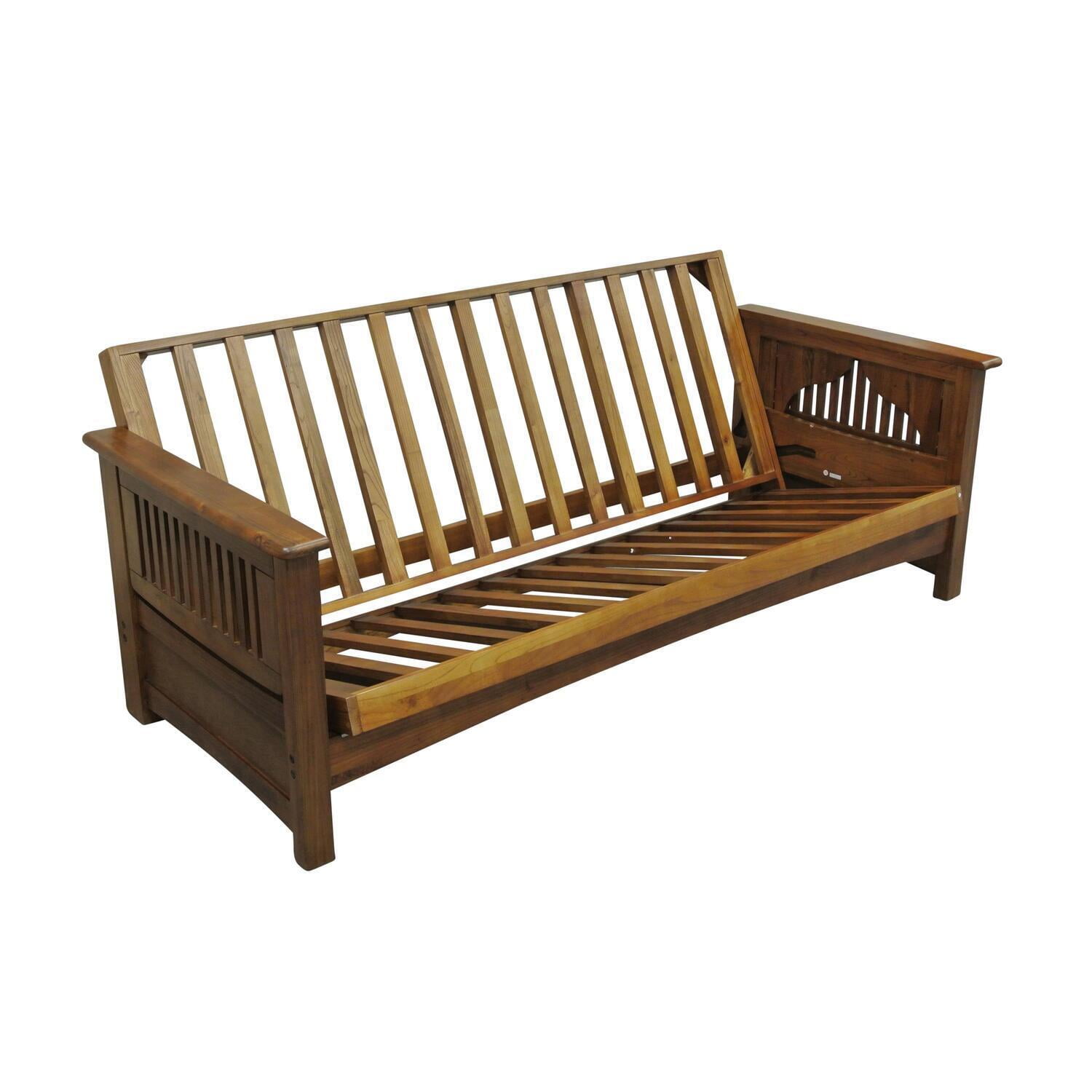 Homestock Modern Motifs Cherry Oak Queen Futon Frame - Walmart.com