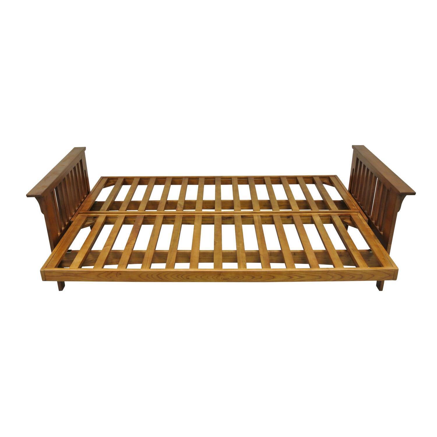 Homestock Urban Ecocomfort Cherry Oak Queen Futon Frame - Walmart.com