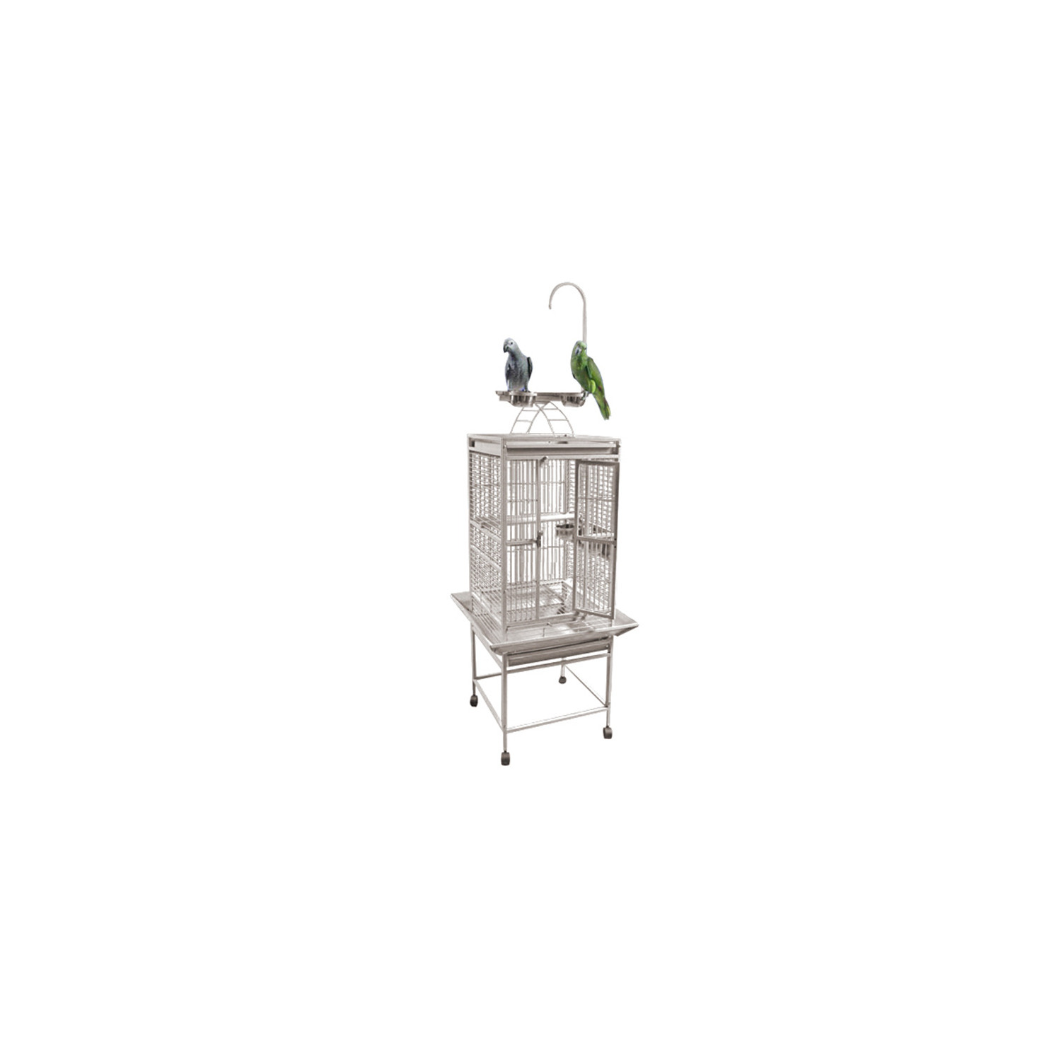 Homestock Urban Oasis Black Play Top Bird Cage With 5/8" Bar Spacing ...