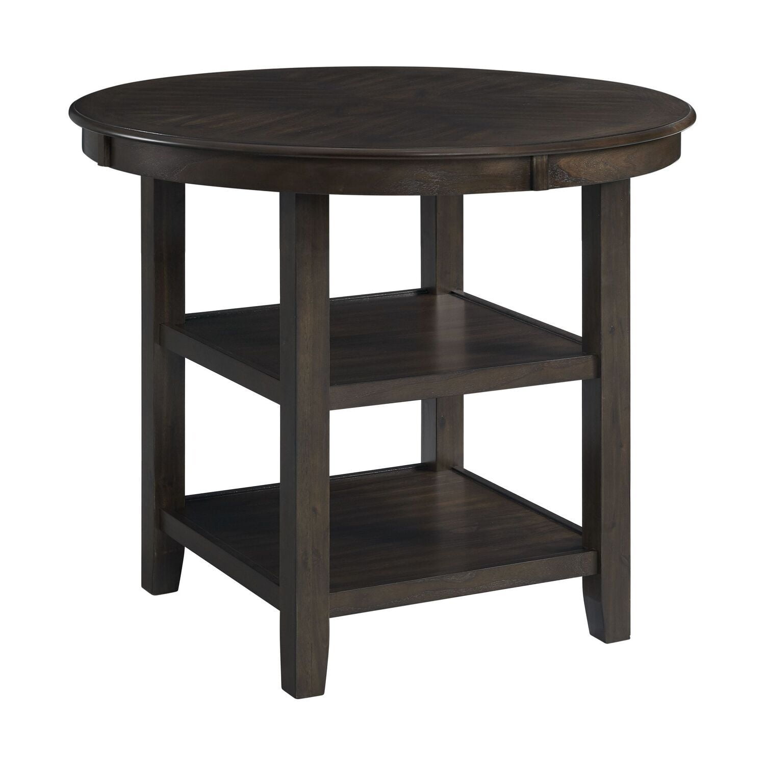 Homestock Urban Oasis Counter Height Round Dining Table In Walnut, 36"D ...