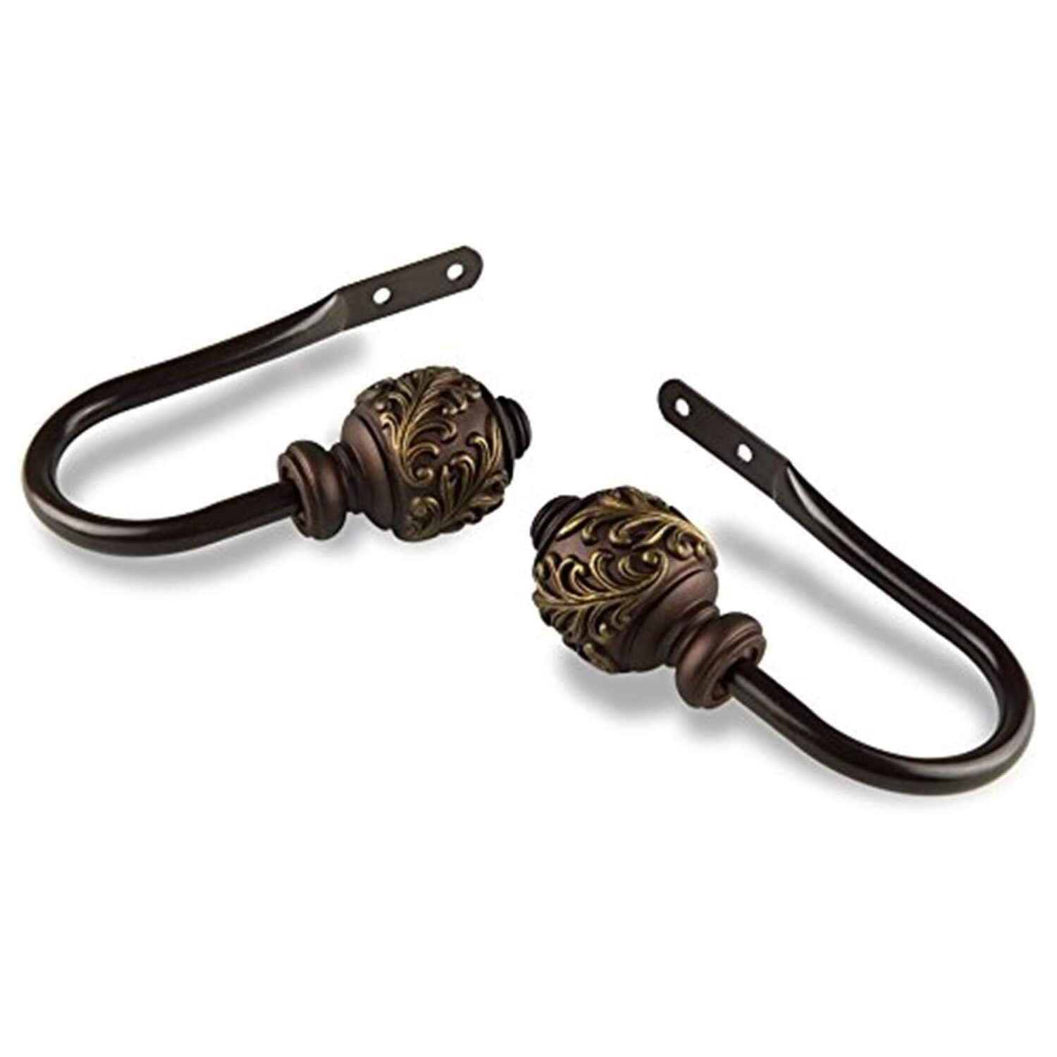 Decorative Curtain Holdbacks Pair - Window Treatment Hooks - Home Decor ...