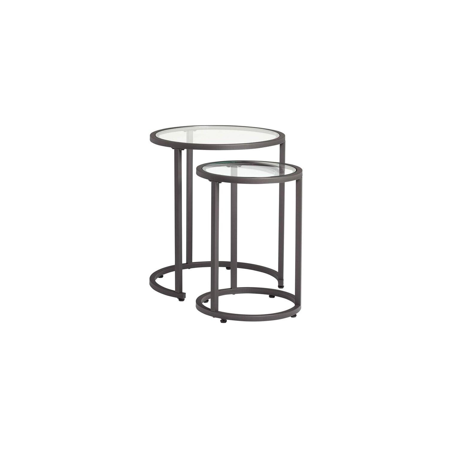 Homestock Urban Upmarket Home Camber Modern Glass Round Bar Height ...