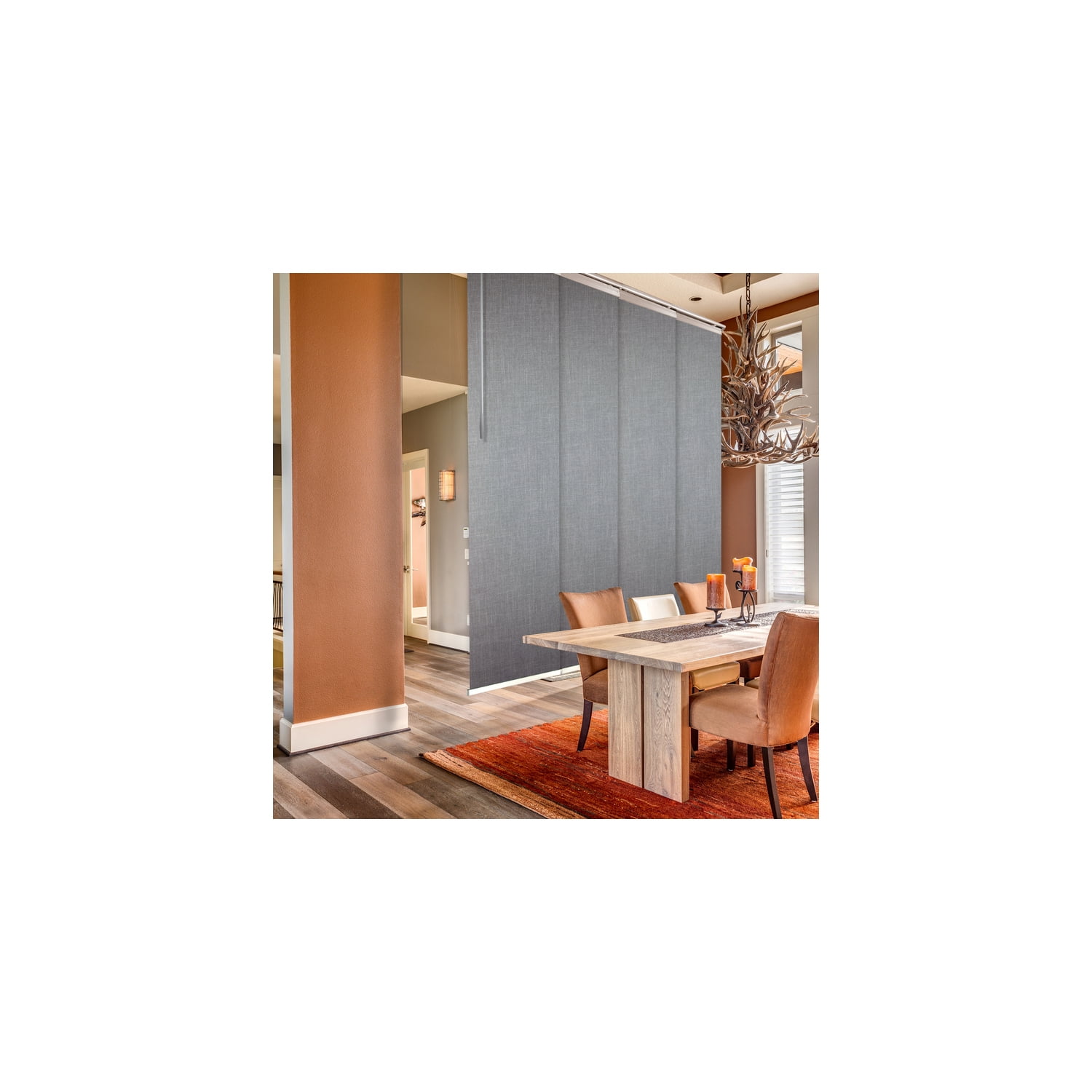 Modern Room Divider Panel Track SystemAdjustable Width 48-88"Steel ...