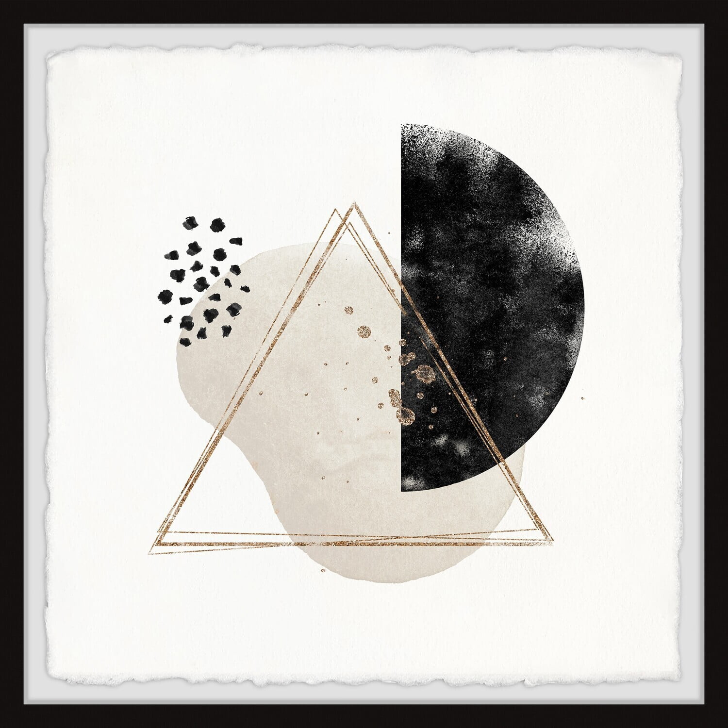 Abstract Triangle Wall Art Print - 18x18 Framed Painting - Modern Home ...