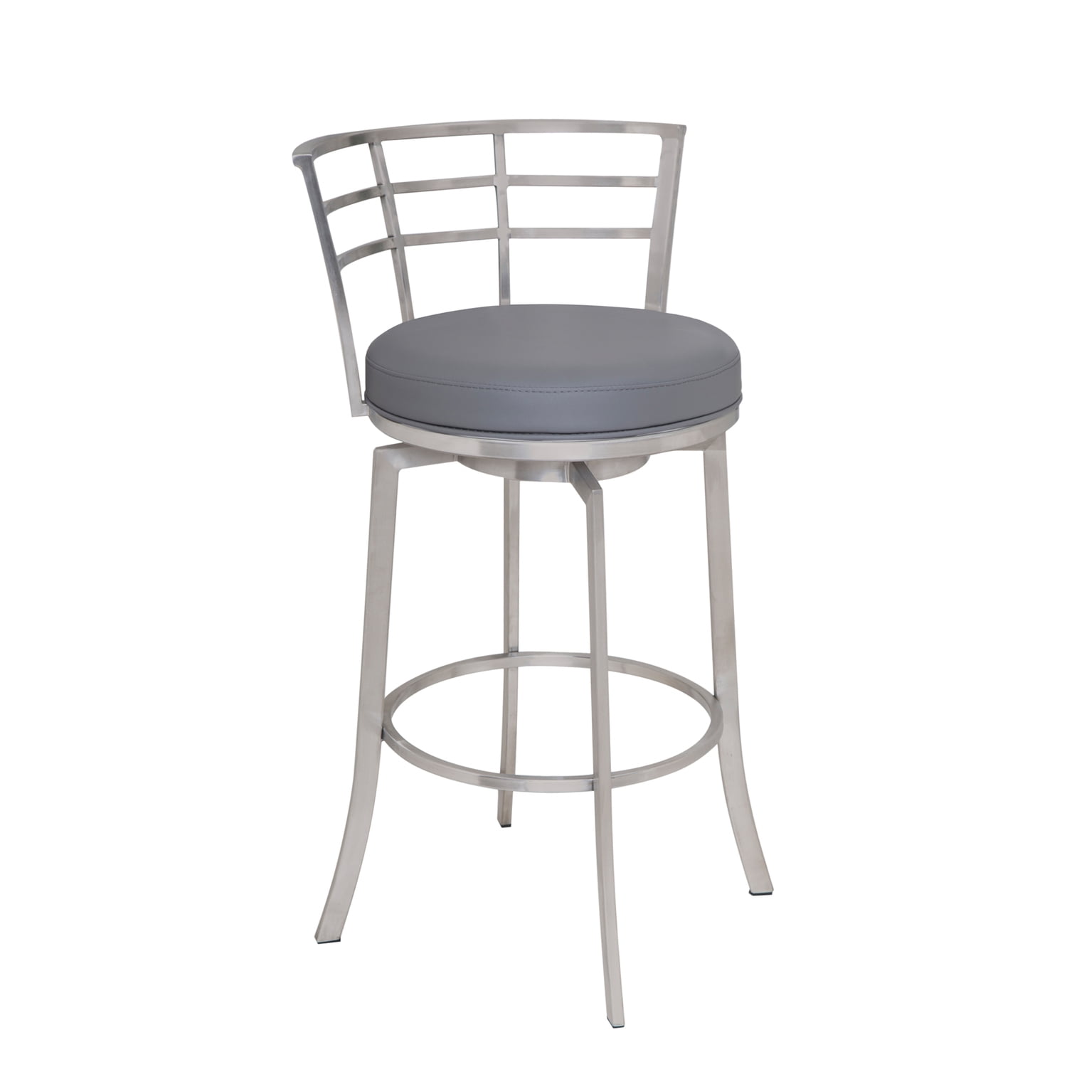 Vintage Barstool - Victorian Style, Stainless Steel Finish, Swivel Seat ...
