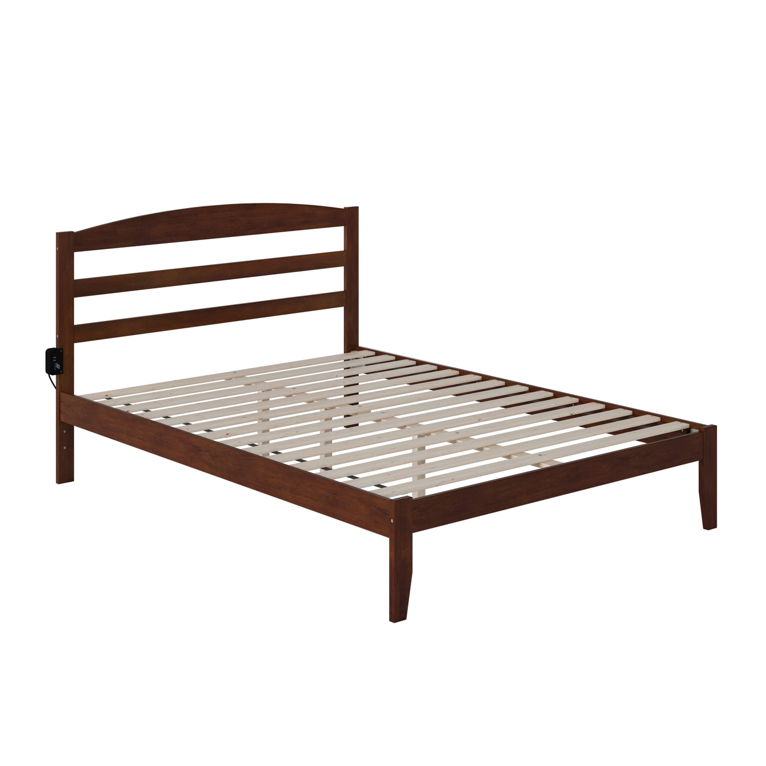 Homestock Victorian Virtue Eclectic Elegance Platform Bed, Queen, Walnut, 60.25" X 81.5" X 41.38 ...