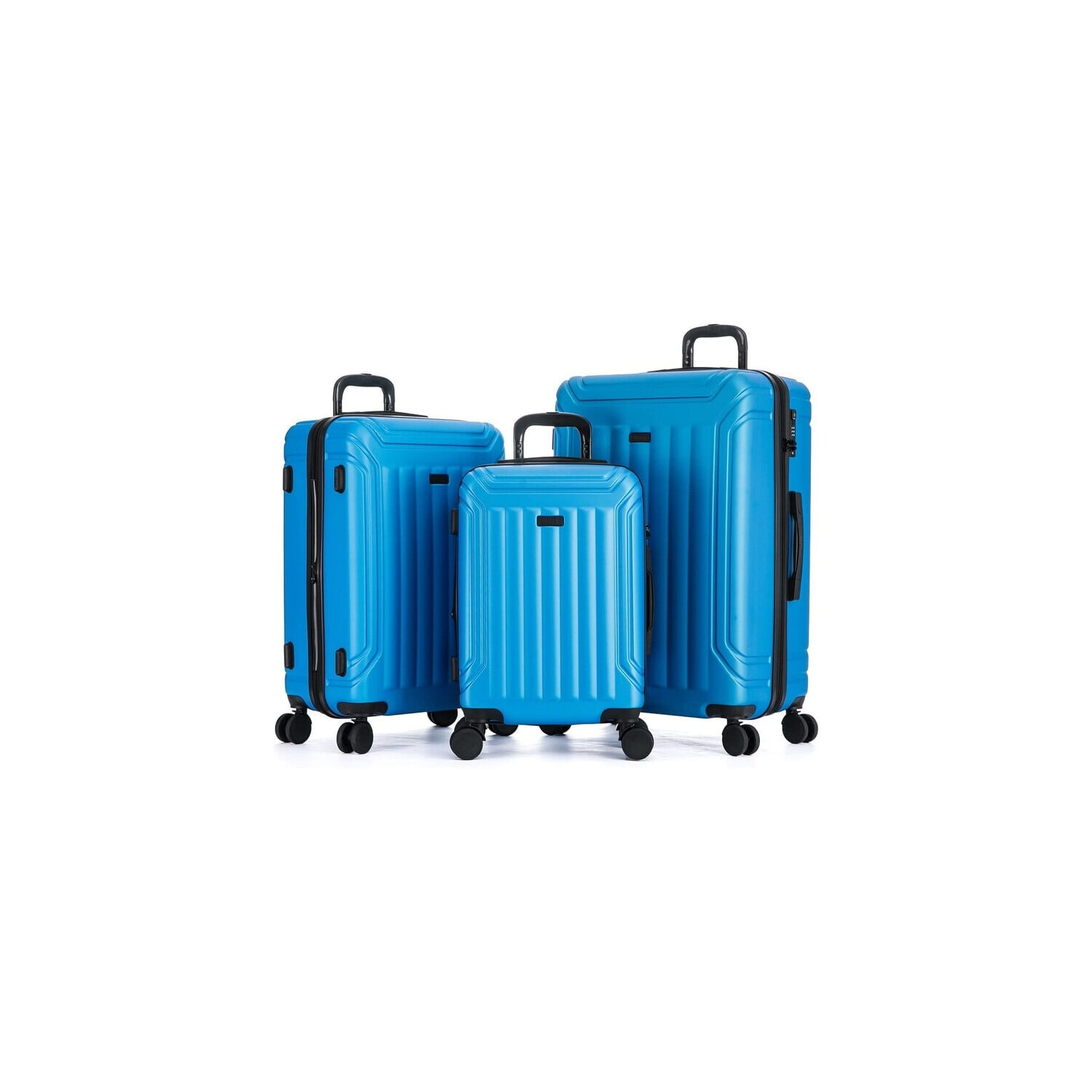 Homestock Zen Zone 3-Piece Luggage Set - Blue - Impact-Proof ...