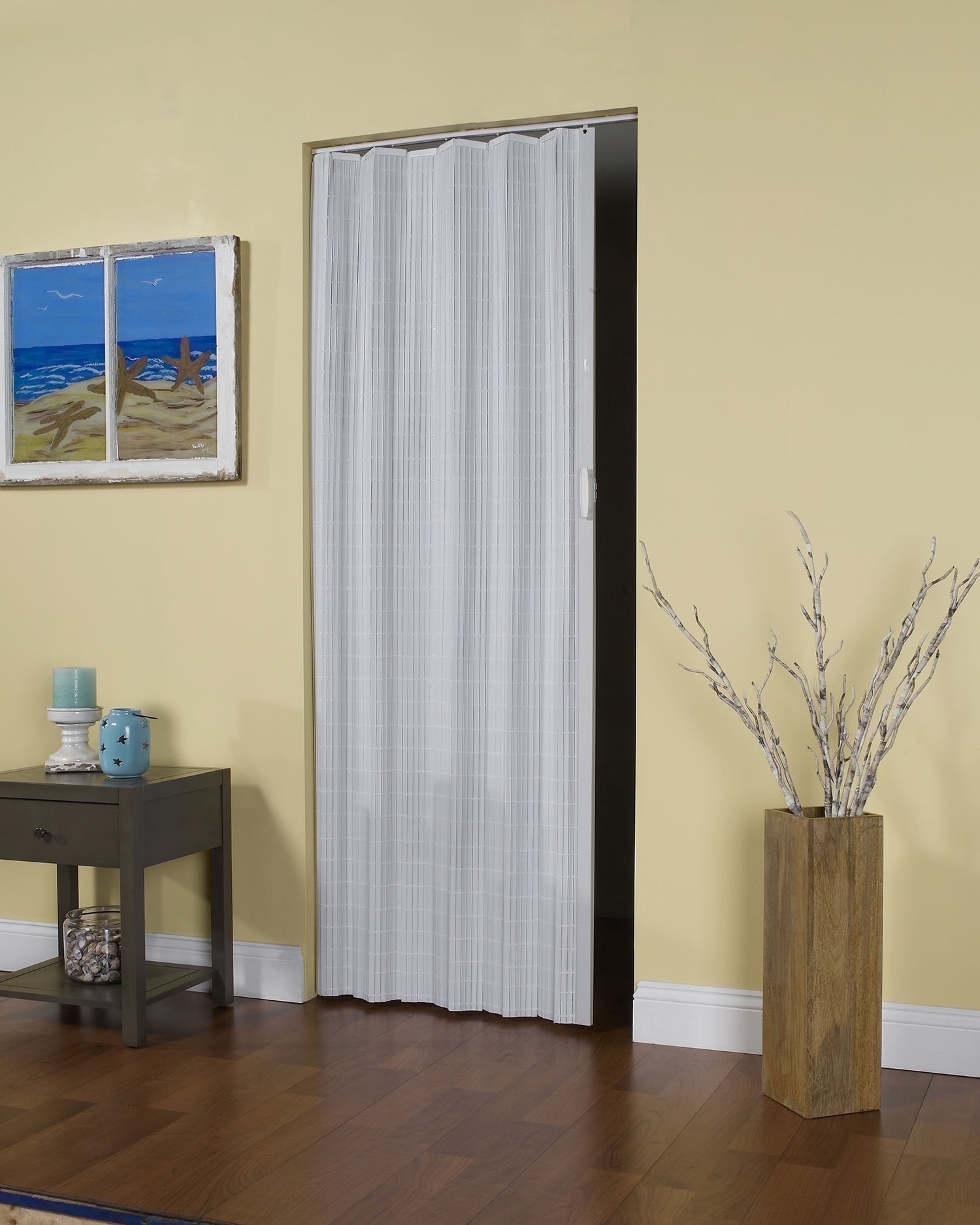 Home Style Fiji PVC Folding Door fits 32"w x 80"h White - Walmart.com