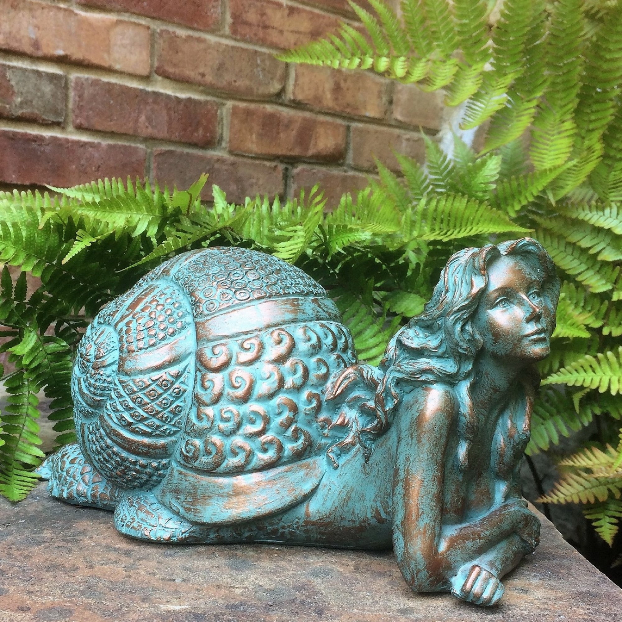 Homestyles 12 in. Bronze Patina "Pontomedusa" Sexy Sea Snail Mermaid in ...