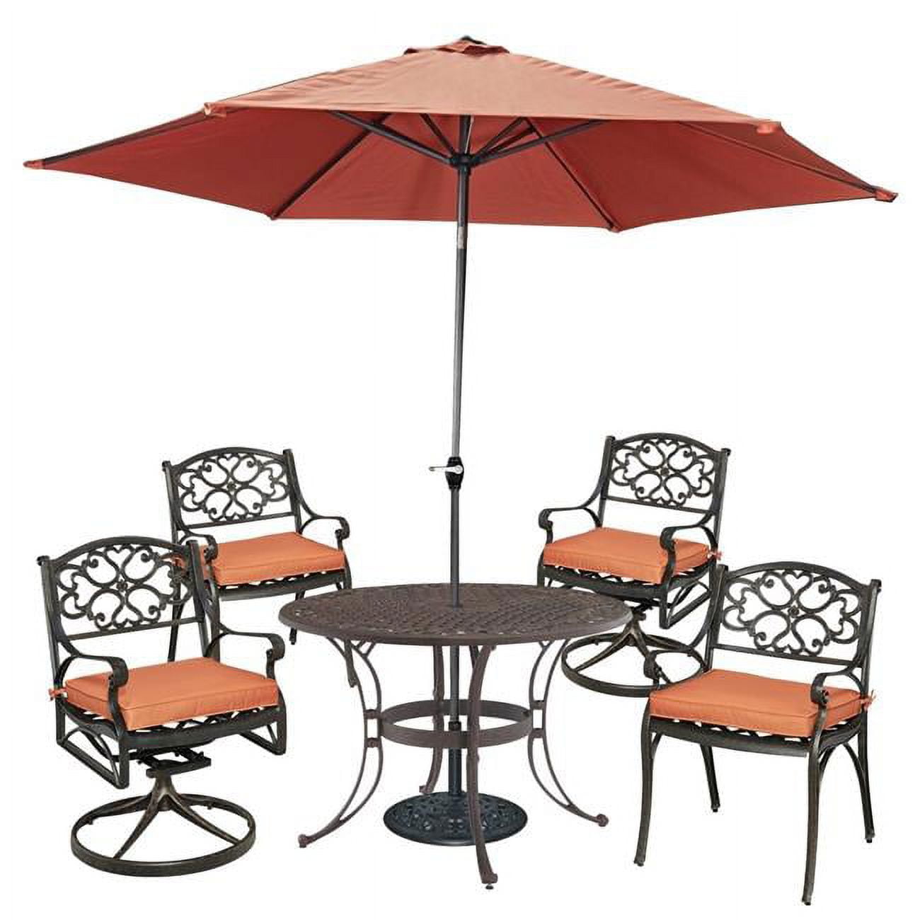 Homestyles 6655-30856C 6 Piece Sanibel Outdoor Dining Set, Bronze - 28. ...