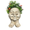 Homestyles Antique White Grumpy the Muggly Face Humorous Statue Planter ...