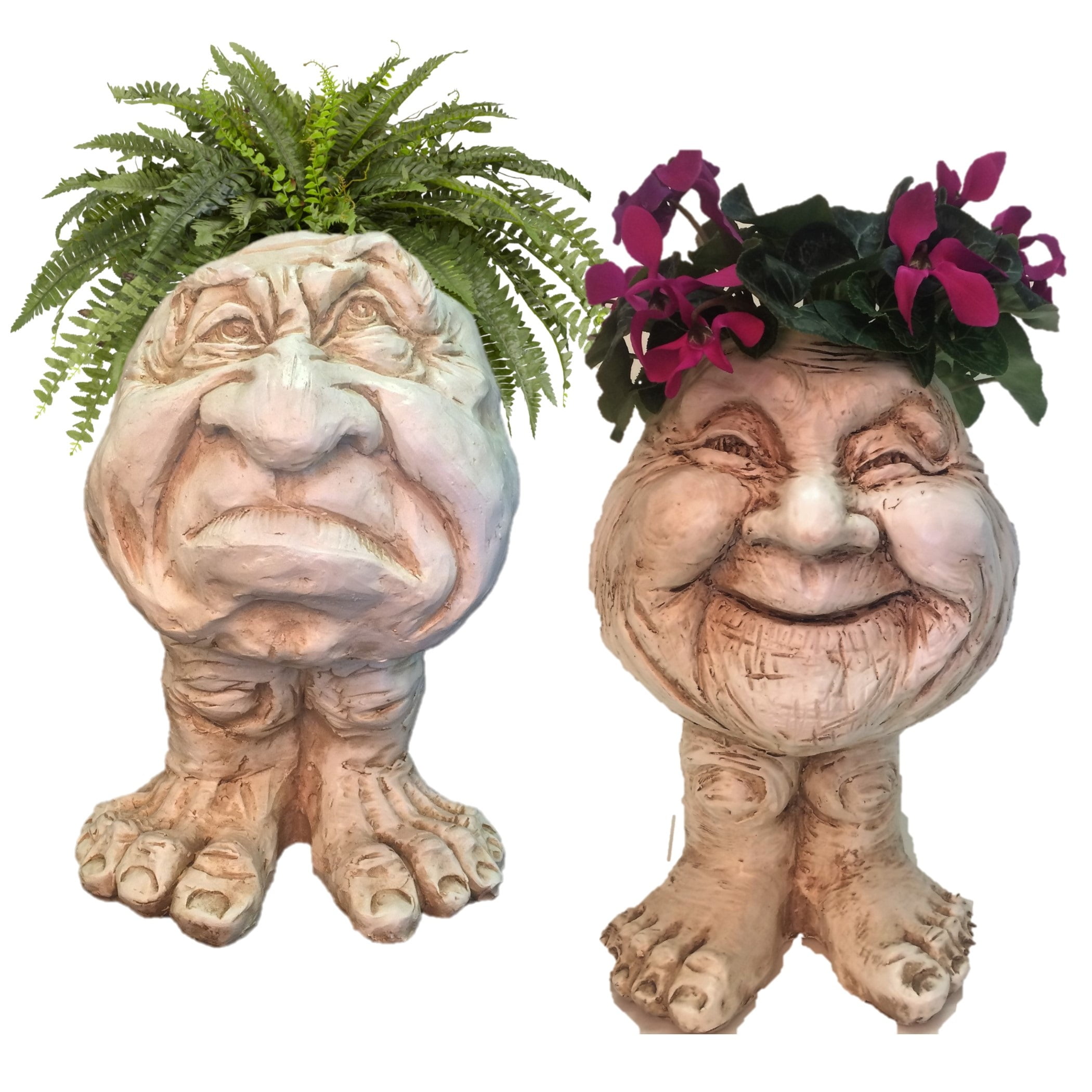 Homestyles Antique White Grumpy & Granny Joy the Muggly Face Humorous ...