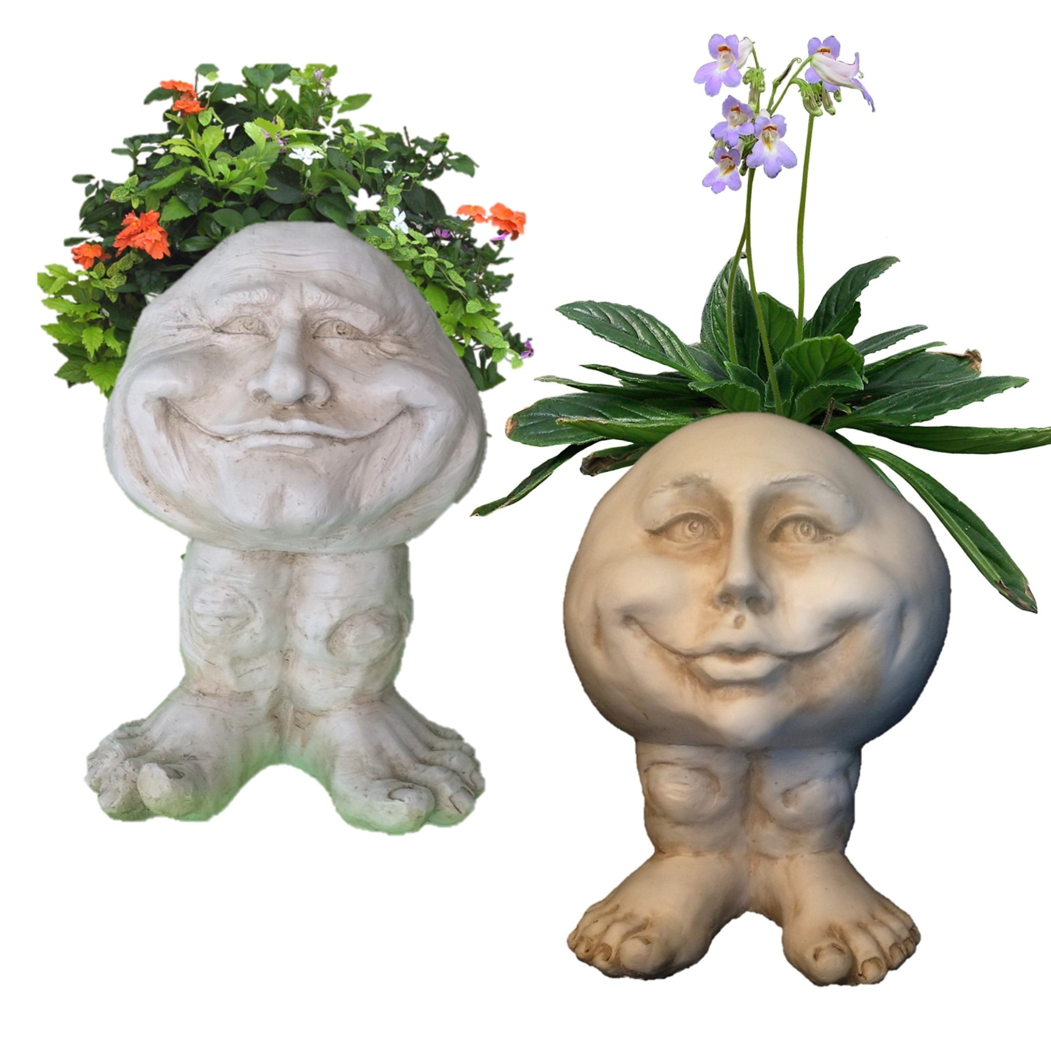 Homestyles Antique White Papa John & Mama Petunia the Muggly Face ...