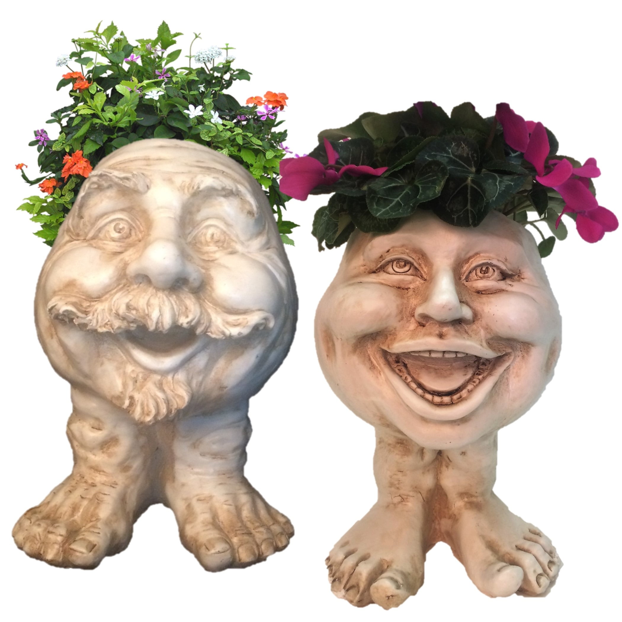 Homestyles Antique White Uncle Nate & Aunt Minnie the Muggly Face ...