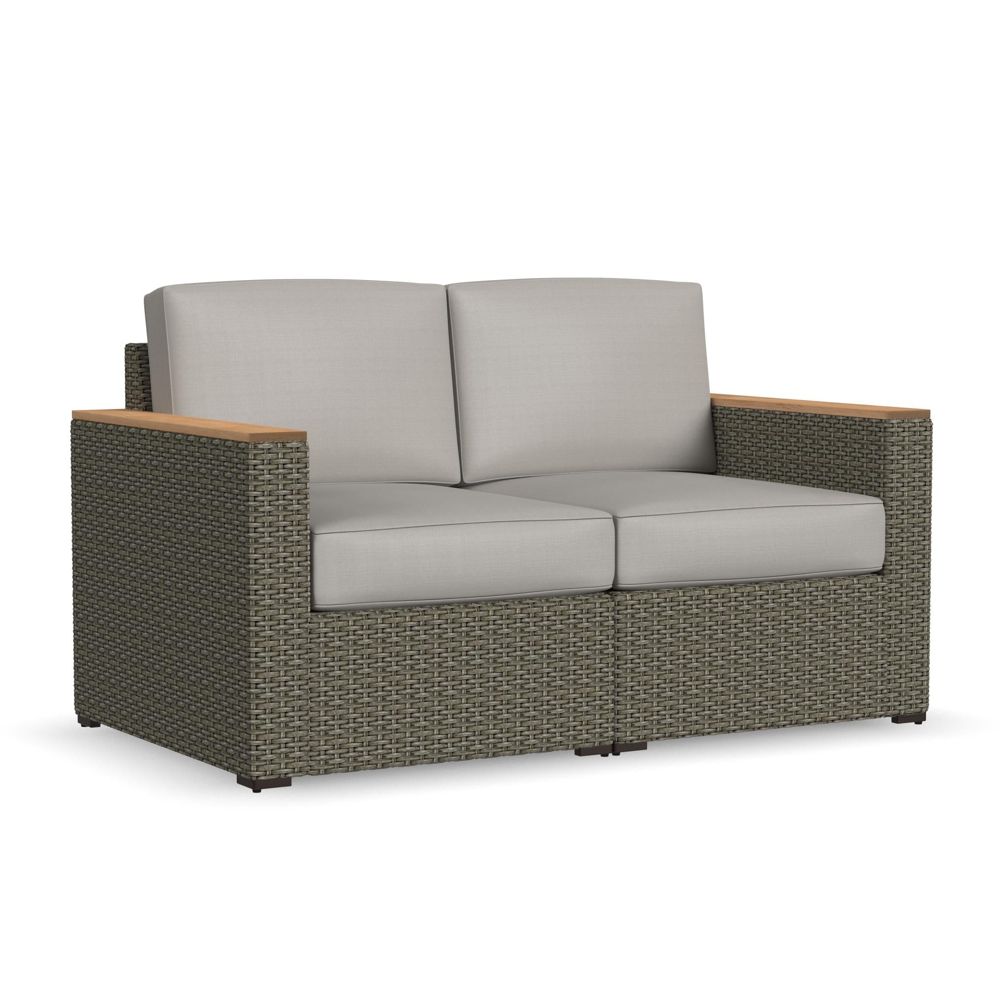 Homestyles Boca Raton Rattan Outdoor Loveseat in Brown - Walmart.com