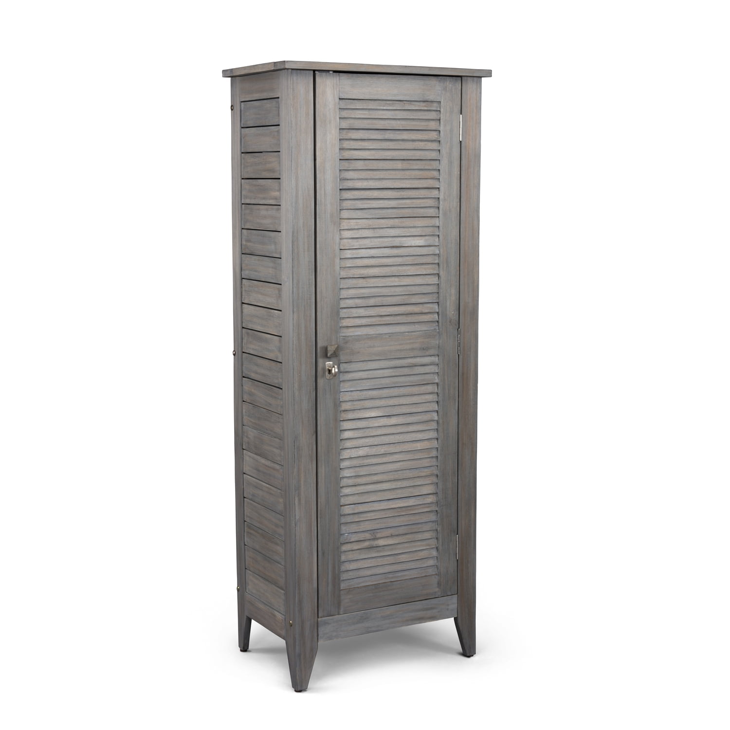 Homestyles Maho Wood Storage Cabinet in Gray - Walmart.com