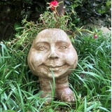 Homestyles Stone Wash Daisy the Muggly Face Humorous Statue Planter Pot ...