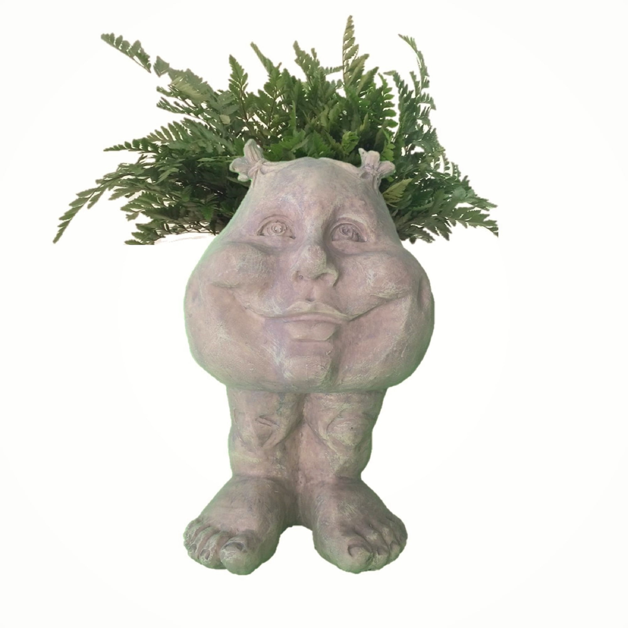 Homestyles Stone Wash Sister Suzy Q the Muggly Statue Face Planter Pot ...