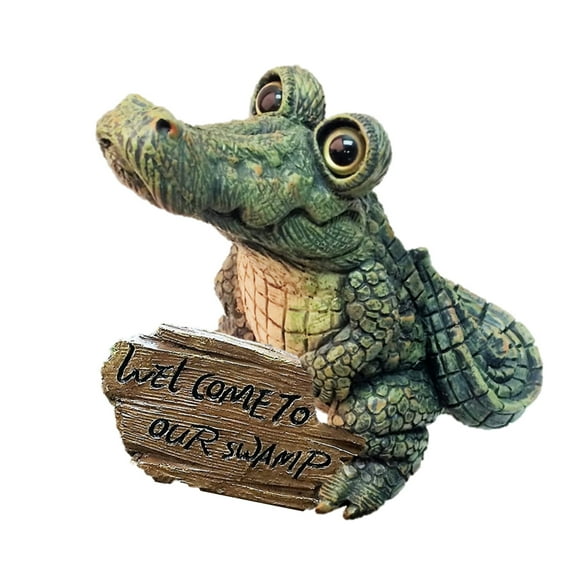 Alligator Garden Statues for Outdoor Decor in Various Styles