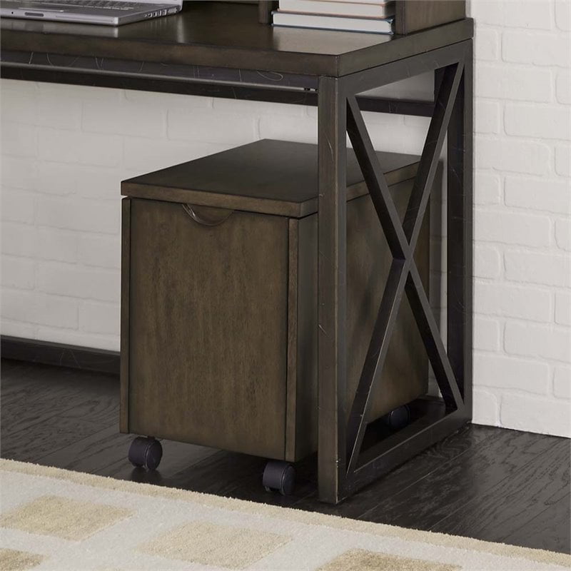 Homestyles Xcel Wood Mobile File Cabinet in Brown - Walmart.com