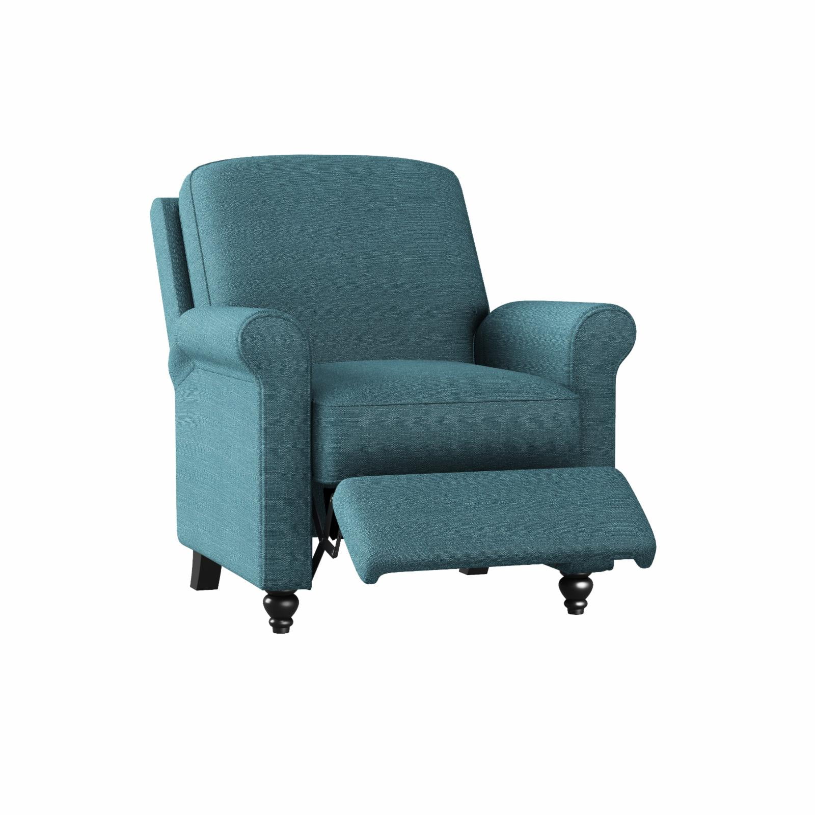 Homesvale Lincoln Recliner Chair - Blue Linen - Walmart.com