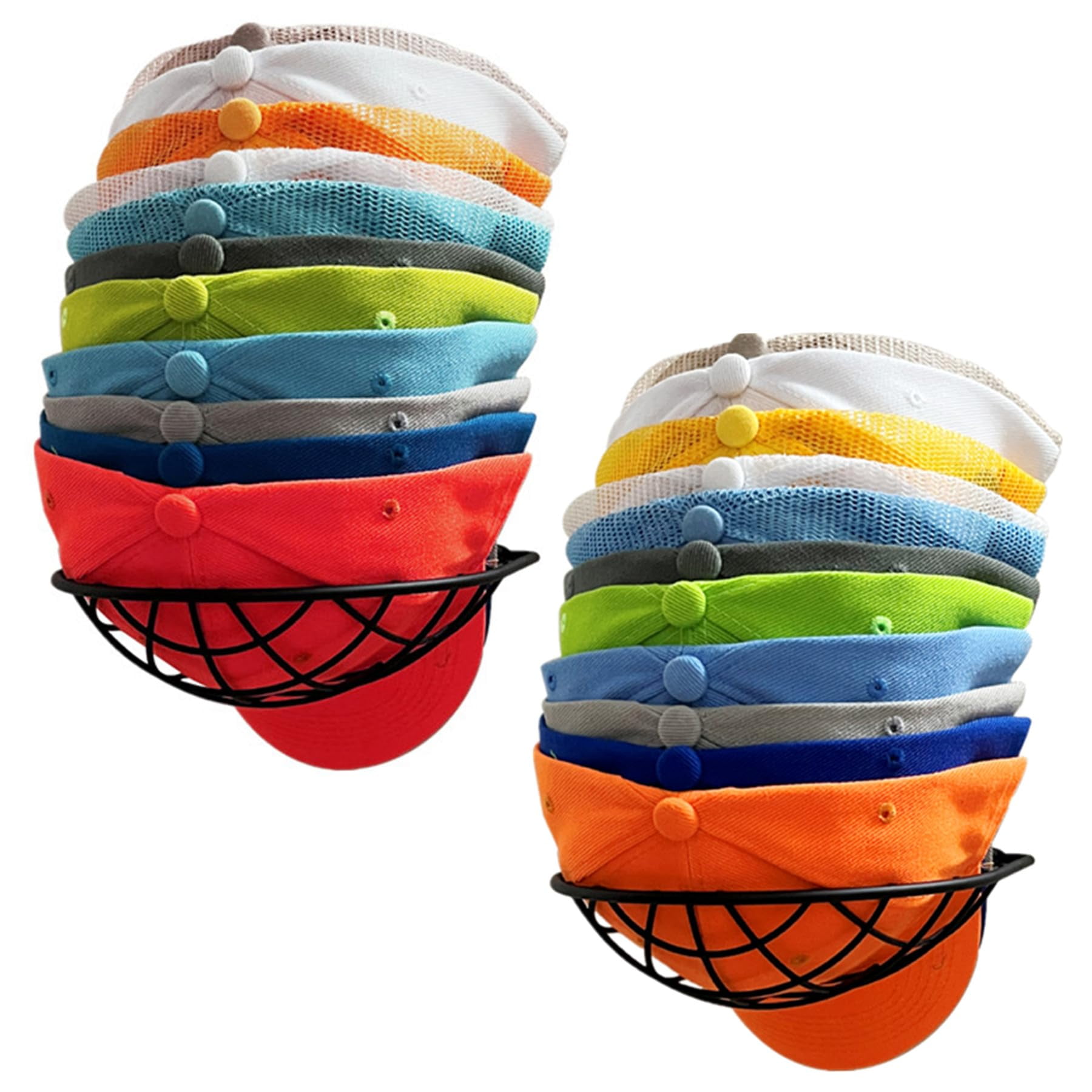 Homesweet 2-Pack Hat Racks for Wall Closet, Compact Hat Organizer for ...
