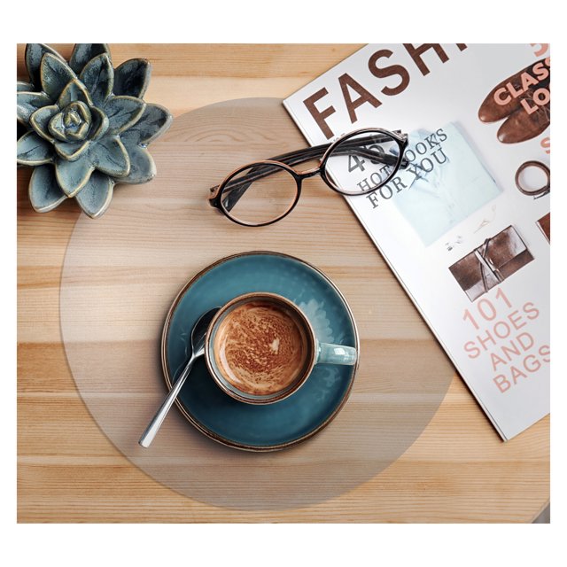 Hometex Clear 12" Anti-Microbial Vinyl Round Placemats Set of 2 ...