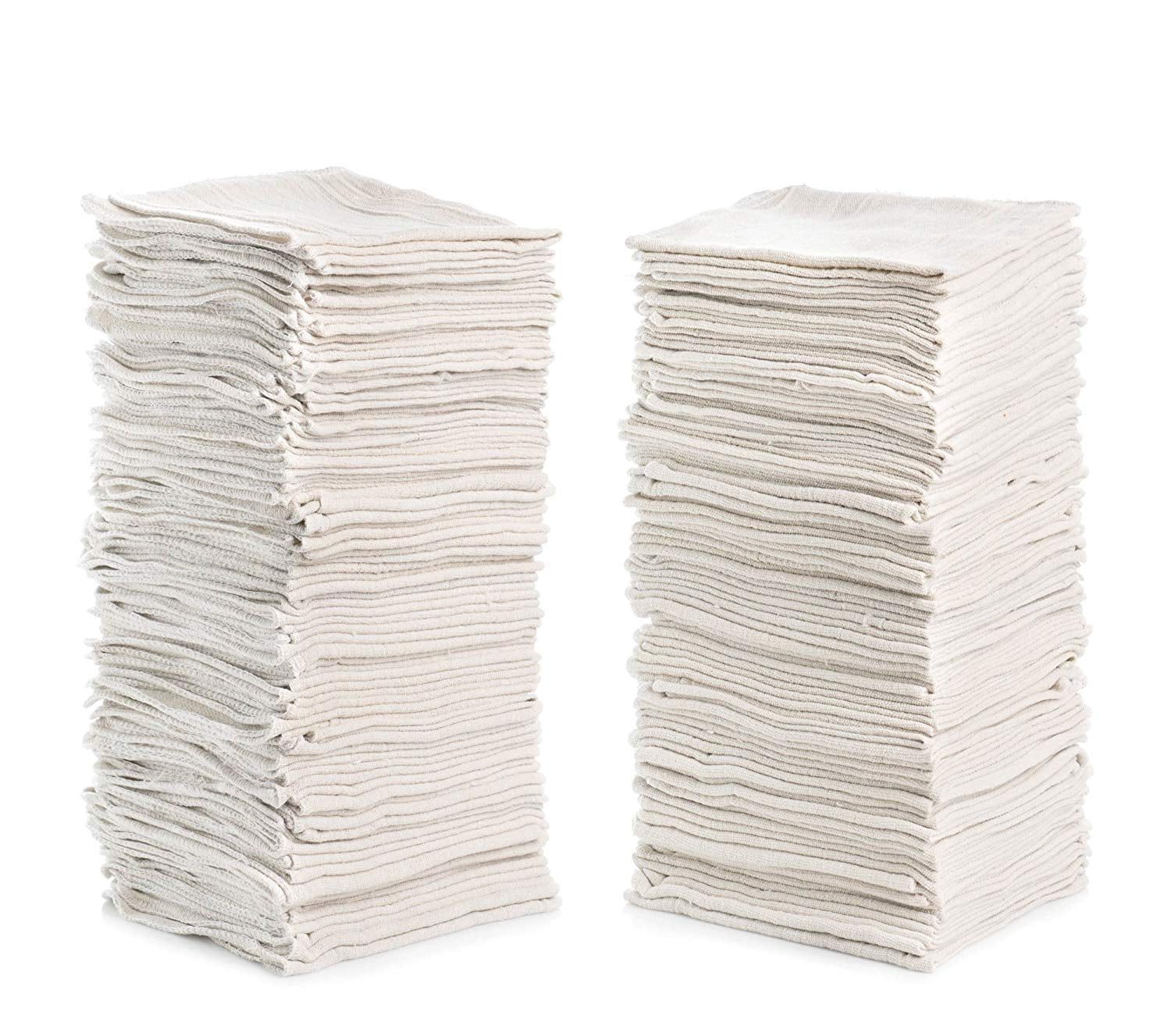 Hometex Yarn Bleached Shop Towels 12" x 14", Natural, White, Pack of ...