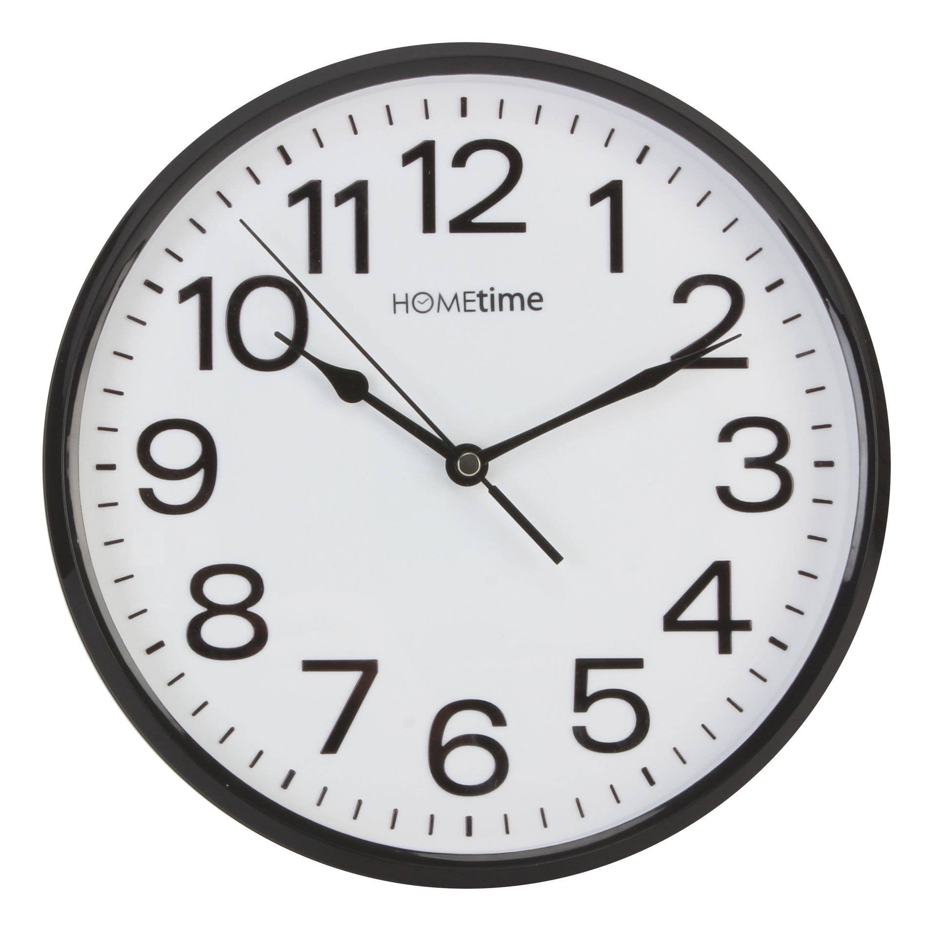Hometime 10" Black Wall Clock - Walmart.com