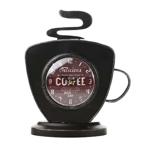 Hometime Metal Mantel Clock - Coffee Cup - Walmart.com