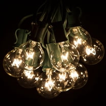 25' G40 Clear Globe Bulbs String Lights, White Wire, Indoor/Outdoor for ...
