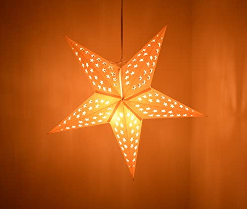 Hometown Evolution, Inc. White Serenity Paper Star Lantern with 12 Foot Power Cord Included ...