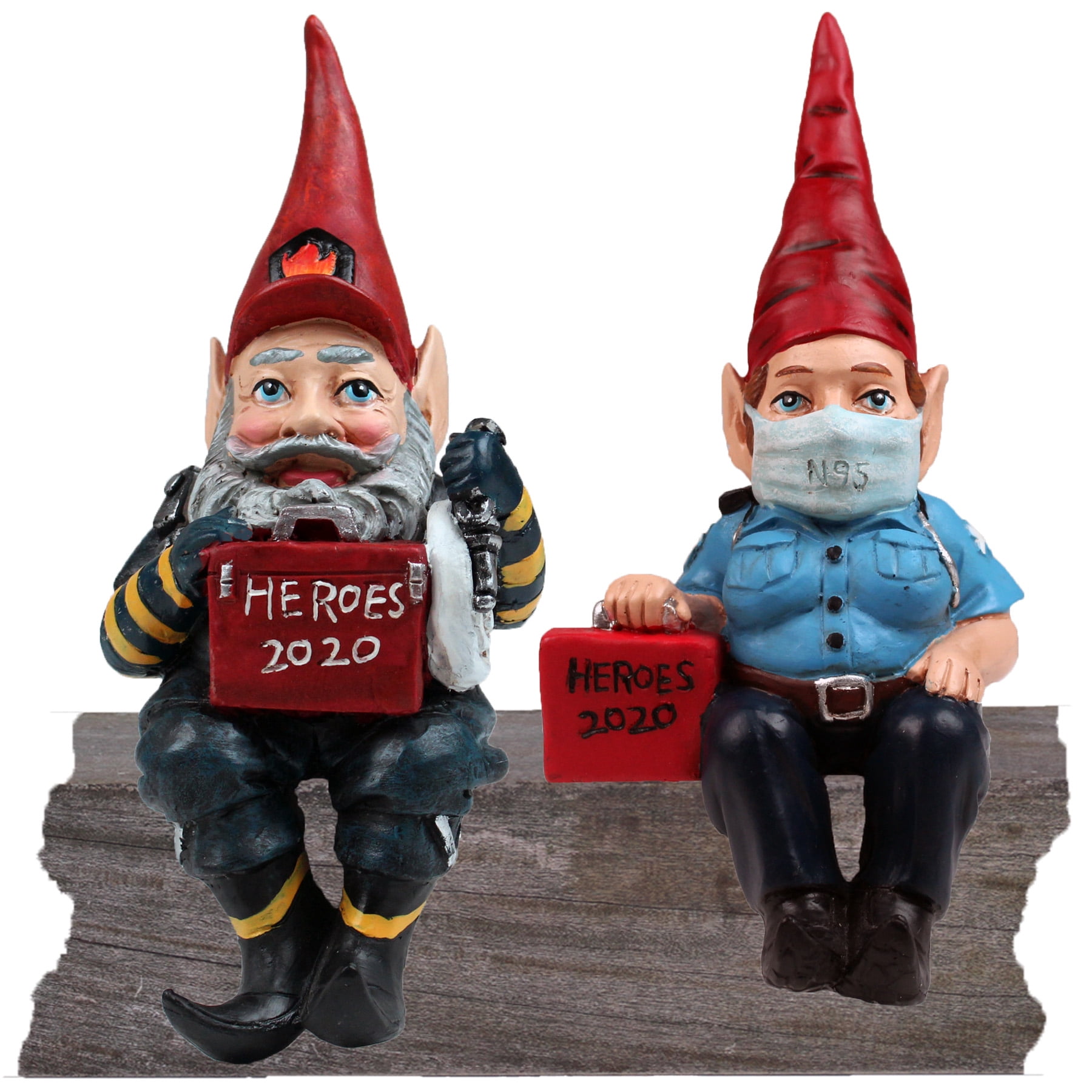 Hometown Heroes ? Fireman and EMT/Paramedic Garden Gnomes Statue ...