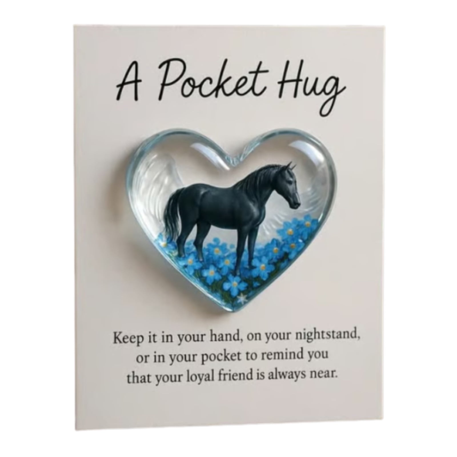 Hometravel A Loyal Horse, Pocket Design with Embrace, Decorative Item ...