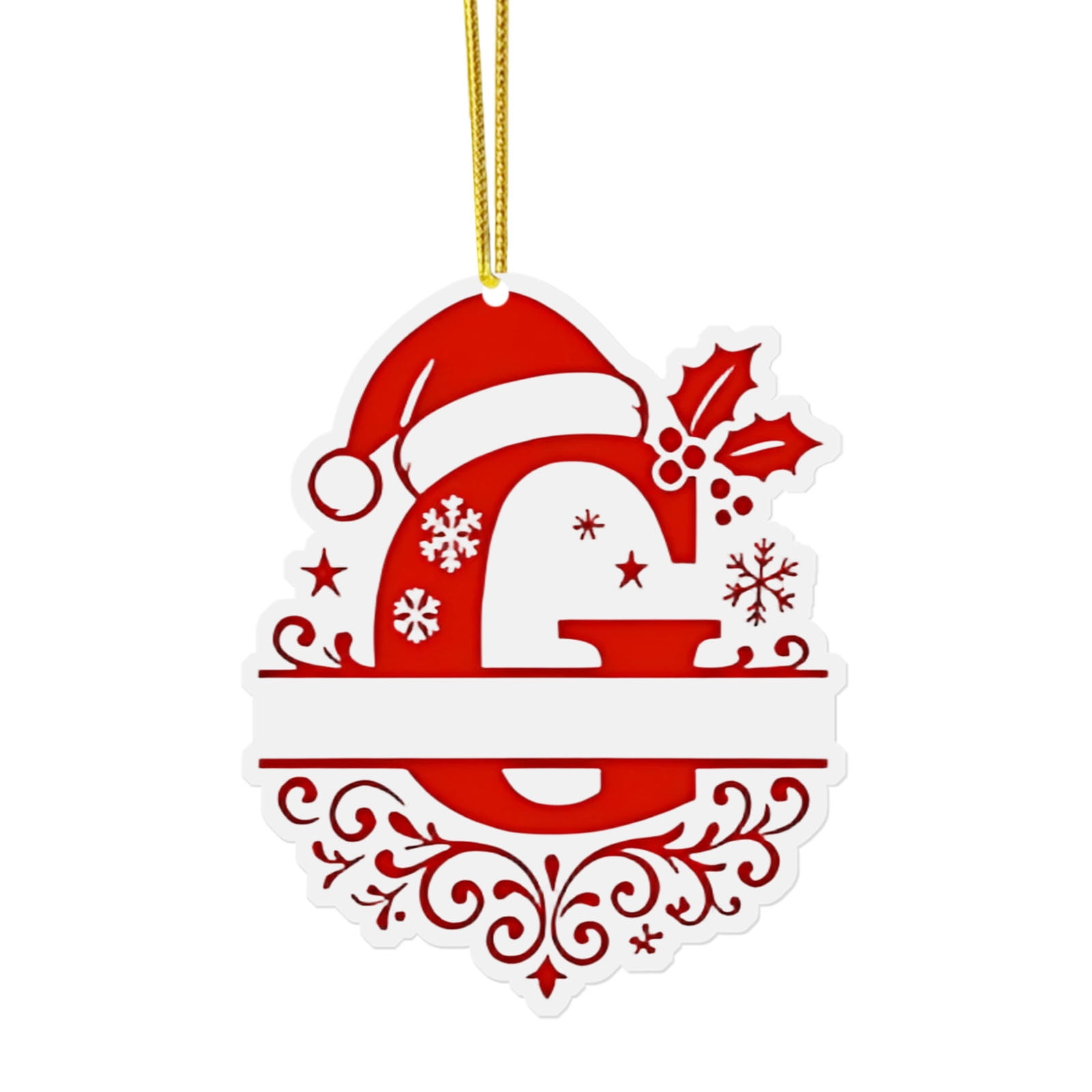 Hometravel Acrylic Alphabet Christmas Decor, 2D Letter Ornaments with ...