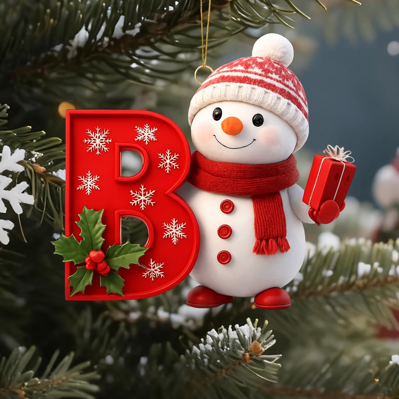 Hometravel Alphabet Christmas Ornaments, 26 Letters Acrylic Tree ...