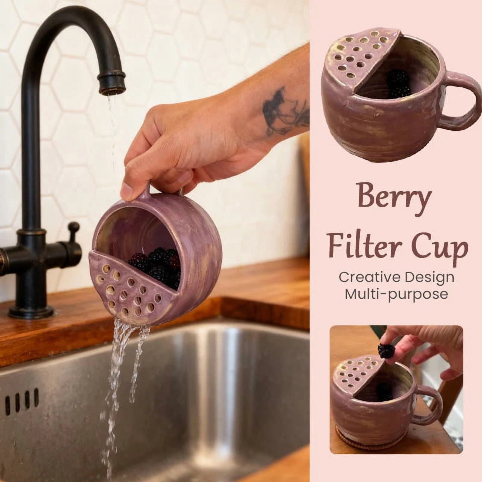 Hometravel Berry Washing Filter Cup, Fruit Cleaning and Draining ...