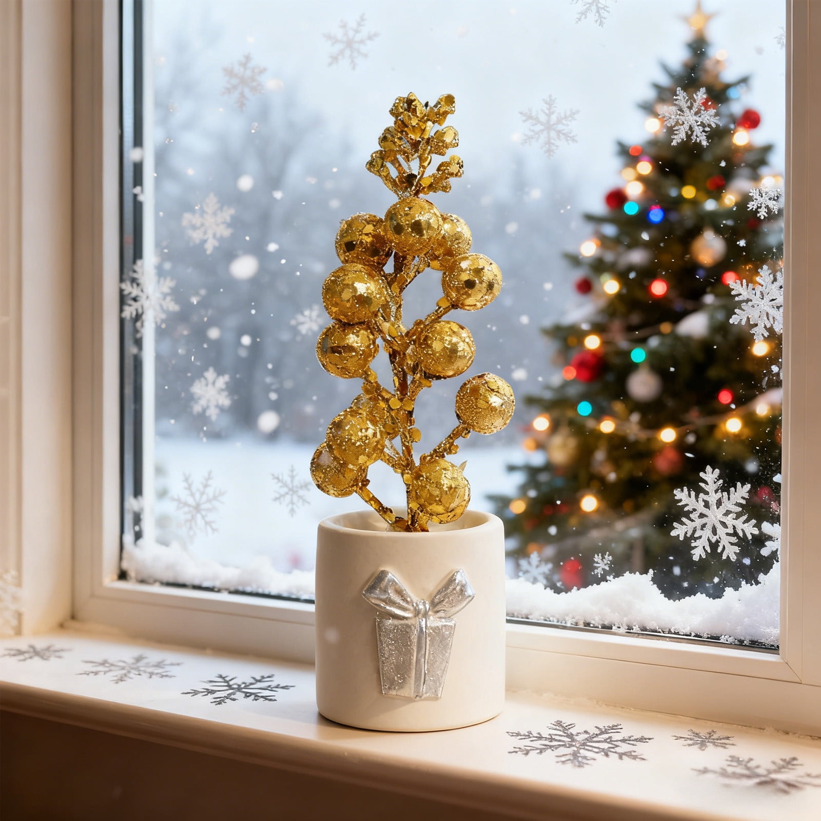 Hometravel Christmas Fruit Branch Arrangement, 13-Piece Berry Spray ...