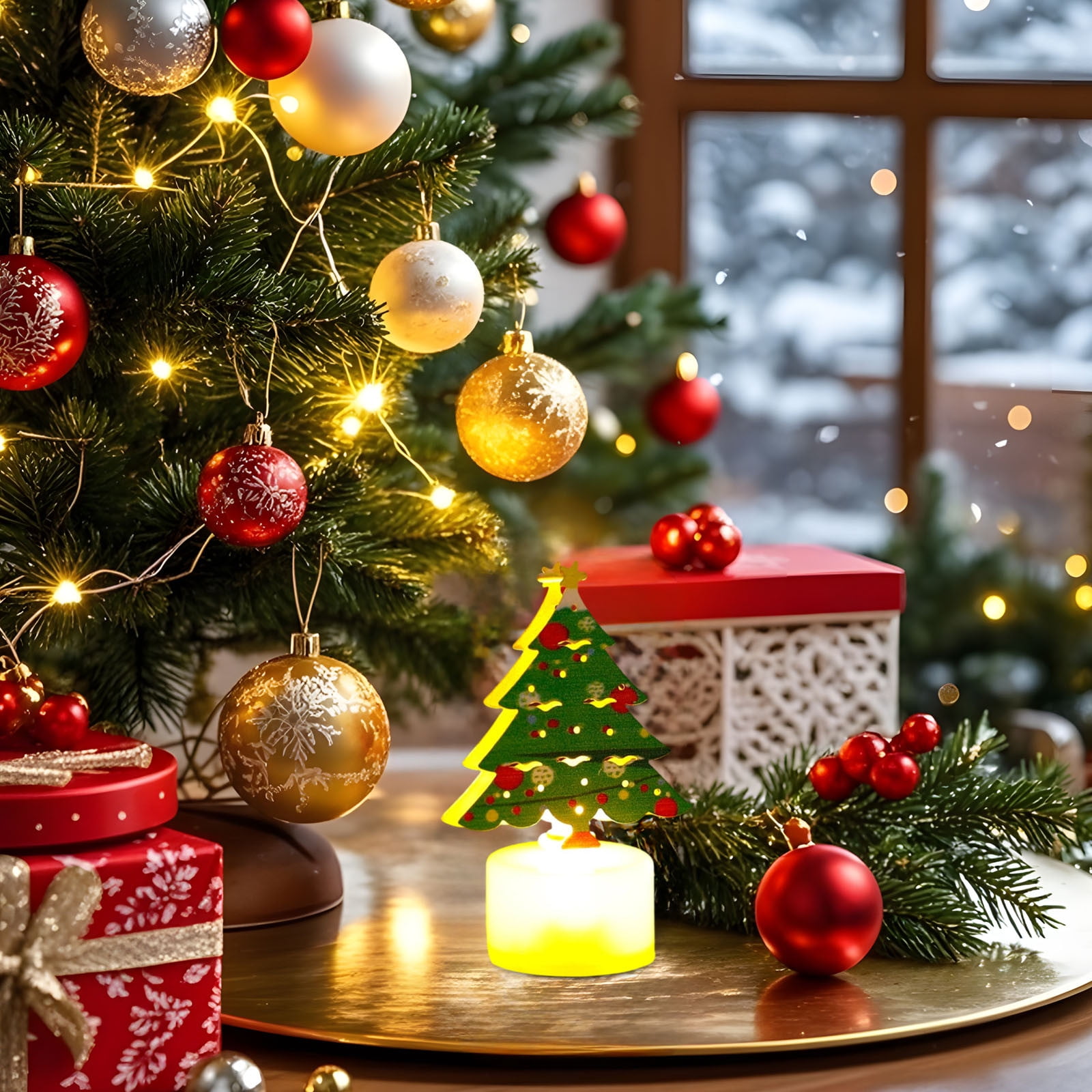 Hometravel Christmas LED Electronic Candle Lights, Flameless Battery ...
