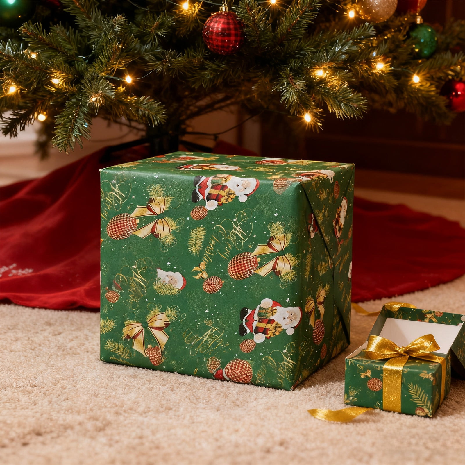 Hometravel Christmas Wrapping Paper, Gift Wrap Roll with Holiday ...