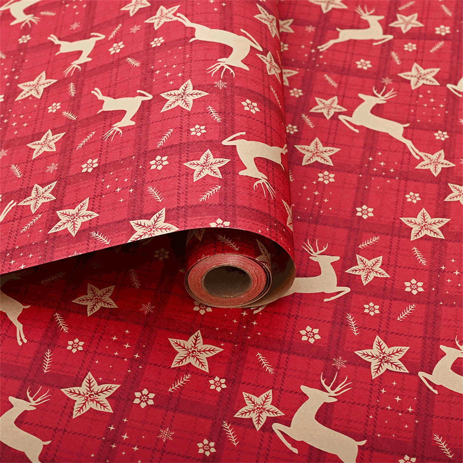 Hometravel Christmas Wrapping Paper, Gift Wrap Roll with Holiday ...