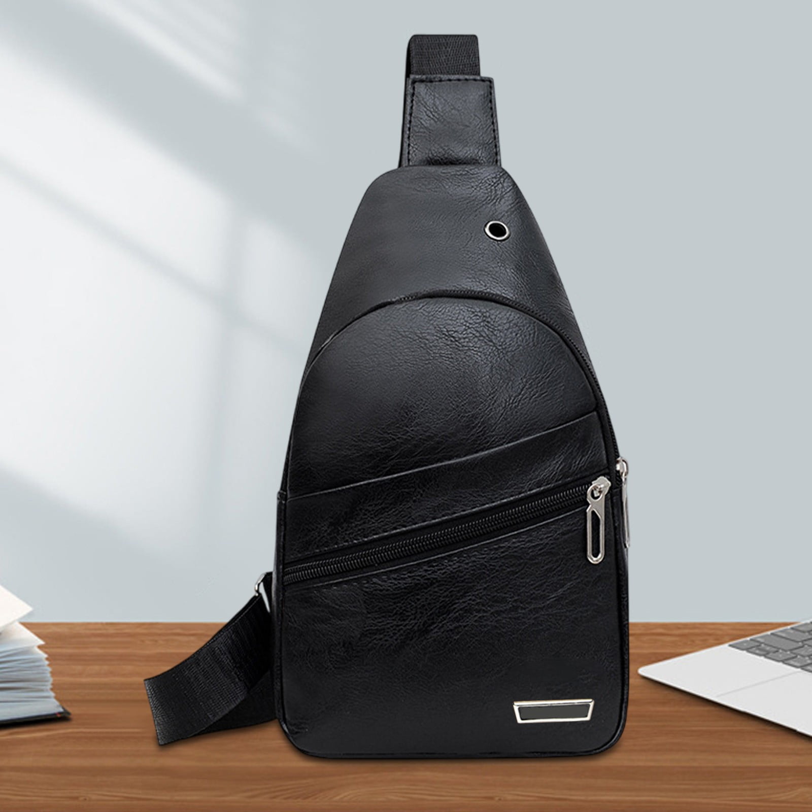 Hometravel Crossbody Strap Bag, USB and Headphone Hole Design Backpack ...