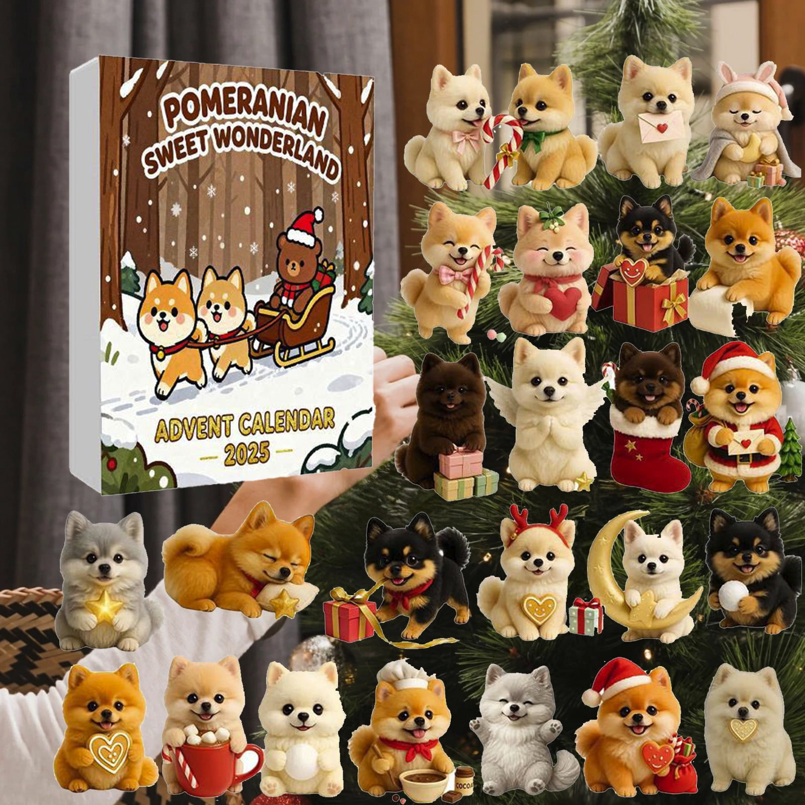 Hometravel Dog Theme Advent Calendar, Christmas Countdown Decoration ...