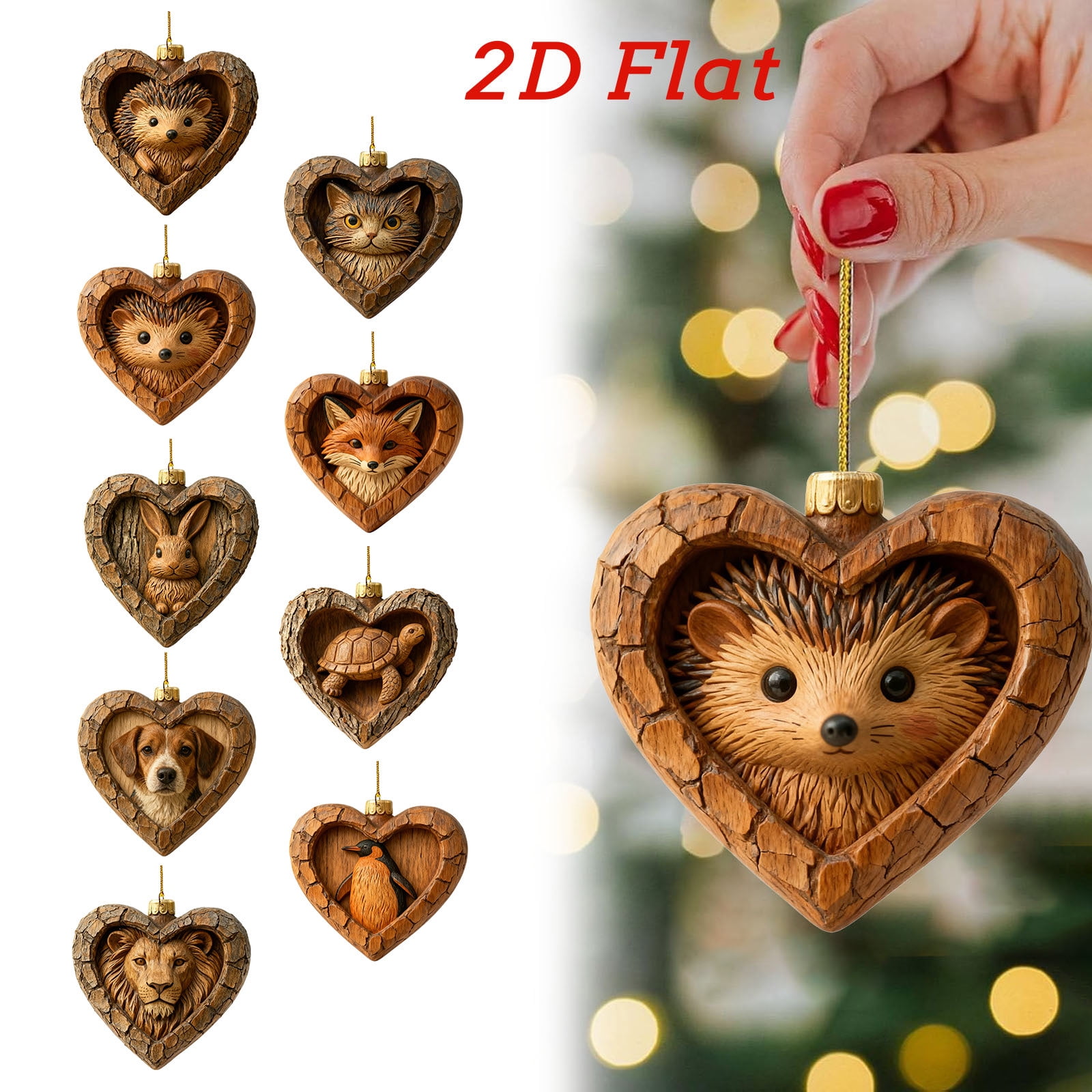 Hometravel Forest Theme Christmas Decor, Animal Design Acrylic Tree ...