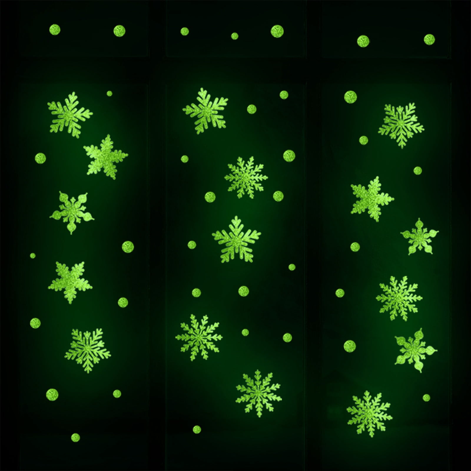 Hometravel Glow in the Dark Stickers, Snowflake Themed Decorative ...