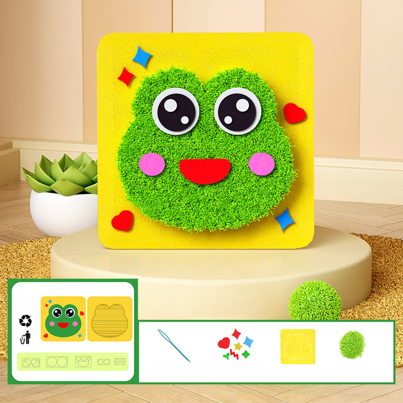 Hometravel Handmade Sewing and Yarn Embroidery Kit, Creative Cartoon ...